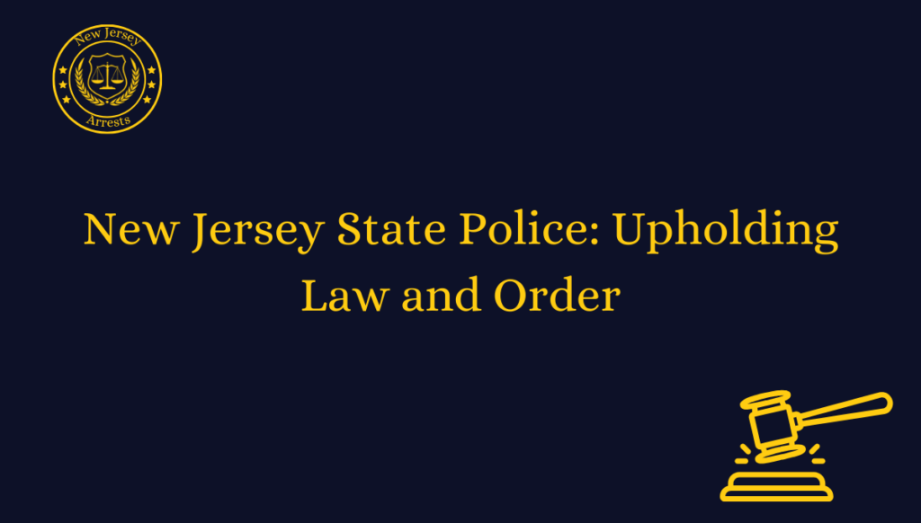 New Jersey State Police Upholding Law And Order Arrests Nj
